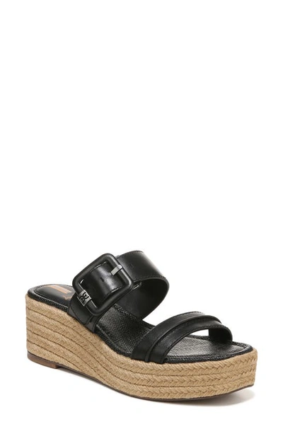 Sam Edelman Carson Platform Wedge Espadrille Slide Sandal In Black ...