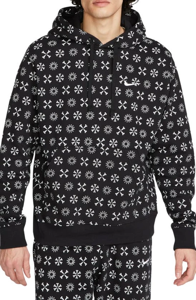 Nike Men's Sportswear Club Fleece Monogram Hoodie In Black | ModeSens