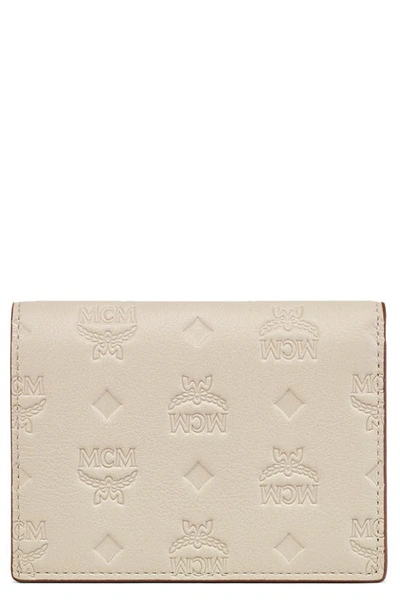 Mcm Aren Flap Trifold Mini Wallet In Oatmeal | ModeSens