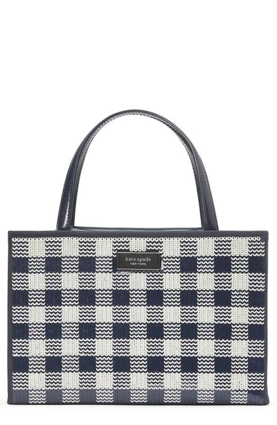 Kate Spade Sam Icon Small Sequin Gingham Embellished Tote Bag In Blazer ...