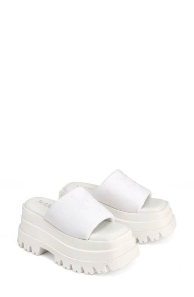 Naked Wolfe Delicious Platform Slide Sandal In White | ModeSens