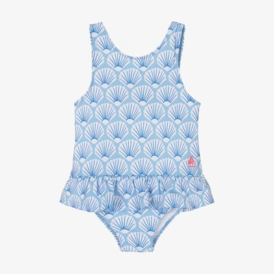 Mitty James Kids' Girls Blue Shell Bathing Suit | ModeSens