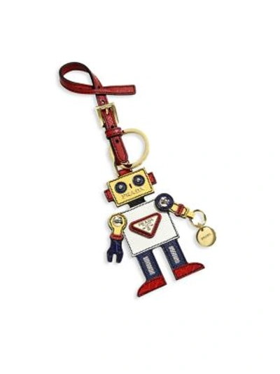 Prada Leather Robot Keychain | ModeSens