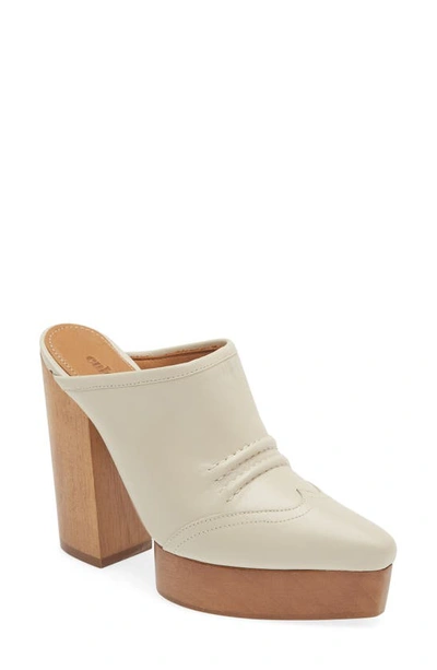 Cult Gaia Nidia Block Heel Platform Mule In Off White | ModeSens