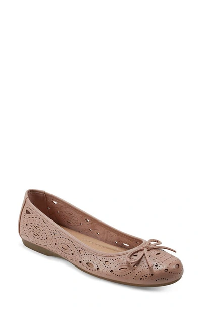 Earth Women's Josie Laser Cut Casual Ballet Slip-on Flats In Light Pink ...