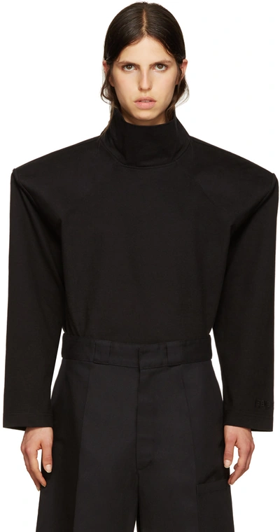 Vetements Black Football Shoulder Turtleneck | ModeSens
