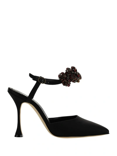 Manolo Blahnik Sandals In Blck | ModeSens