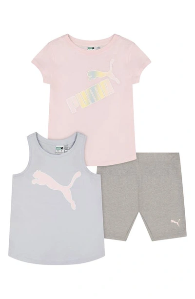 Puma Kids' Assorted 3-piece T-shirt, Tank Top & Bike Shorts Set In ...