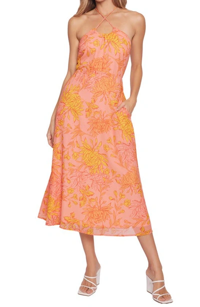 Lost + Wander Peony Delight Midi Sundress In Orange Floral | ModeSens