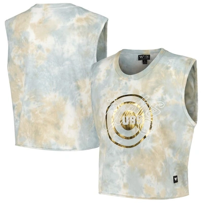 The Wild Collective White Chicago Cubs Washed Muscle Tank Top | ModeSens
