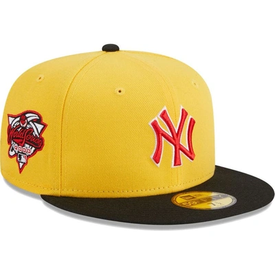 New Era Men's Yellow, Black New York Yankees Grilled 59fifty Fitted Hat ...