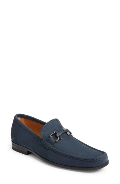 Ferragamo Men's Grandioso 2 Gancini-bit Loafers In Blue Marine | ModeSens