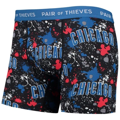 Pair Of Thieves Black/royal Chicago Cubs Super Fit 2-pack Boxer Briefs ...