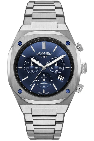 Roamer Men's Stingray R7 Chrono 40mm Quartz Watch In Silver | ModeSens