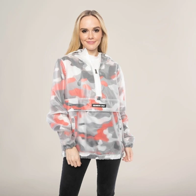 Members Only Women's Translucent Camo Print Popover Oversized Jacket In ...