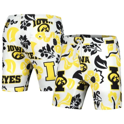 Wes & Willy Men's White Iowa Hawkeyes Vault Tech Swimming Trunks | ModeSens