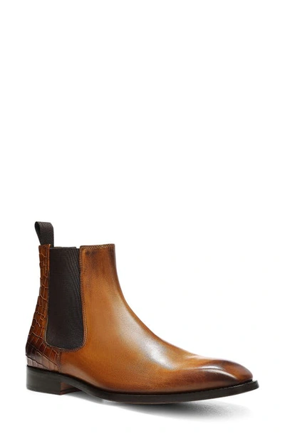 Donald Pliner Sloan Croc Embossed Chelsea Boot In Cognac | ModeSens