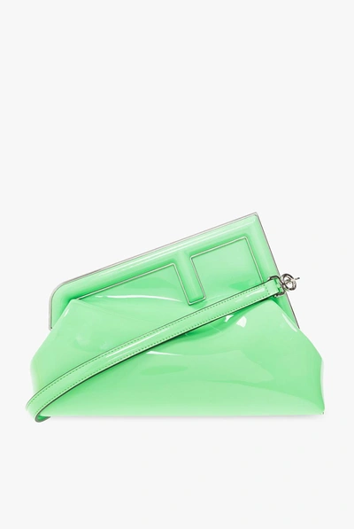Fendi First Midi Shoulder Bag In Green | ModeSens