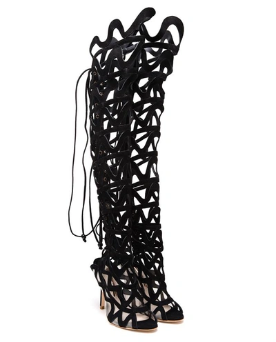 Sophia Webster Mila Suede Thigh High Boots | ModeSens