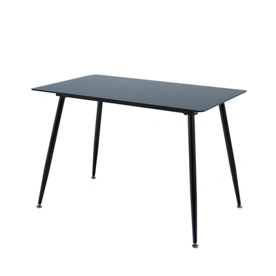 Teamson Home - Julianna 43 Inch Glass Dining Table In Black | ModeSens