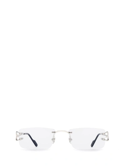 Cartier Eyeglasses In Silver | ModeSens