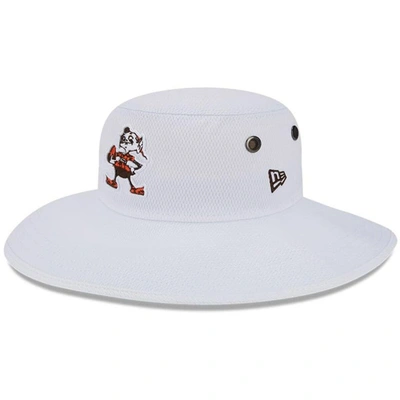 New Era White Cleveland Browns 2023 Nfl Training Camp Throwback Panama ...