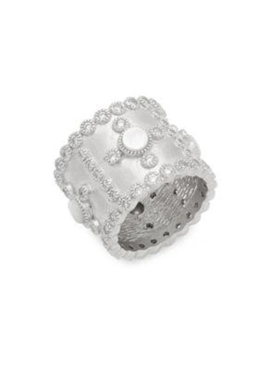 Freida Rothman Classic Mother-of-pearl & Studded Sterling Silver Wide ...