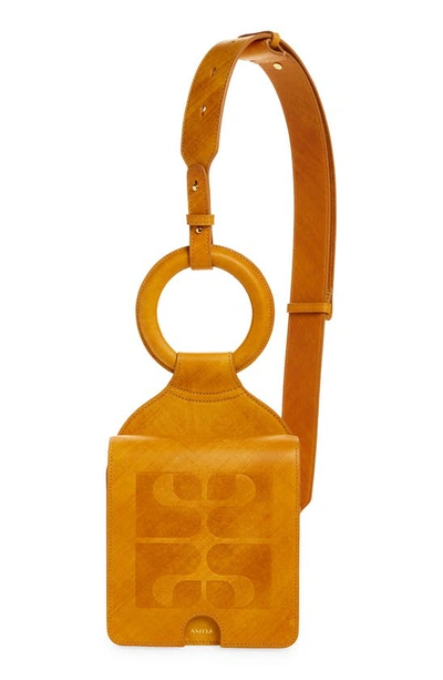 Ashya Mini Shema Embossed Leather Slingback Bag In Honeycomb | ModeSens