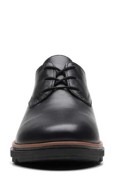 Clarks Sharon Rae Lace-up Platform Wedge Sneaker In Black Leather ...