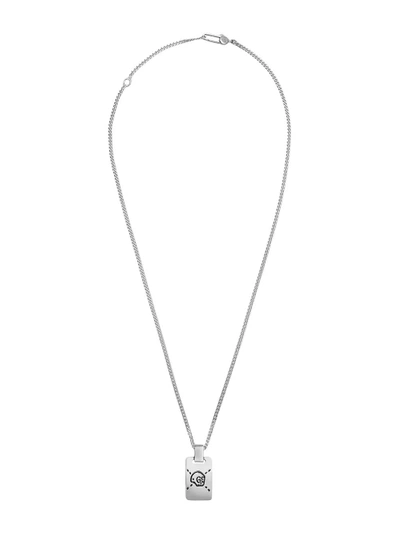 Gucci Ghost Pendant Necklace In Silver | ModeSens