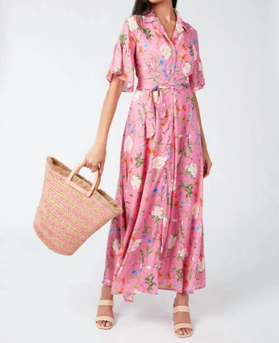 Abbey Glass Charlotte Gown In Pink Peony In Multi | ModeSens