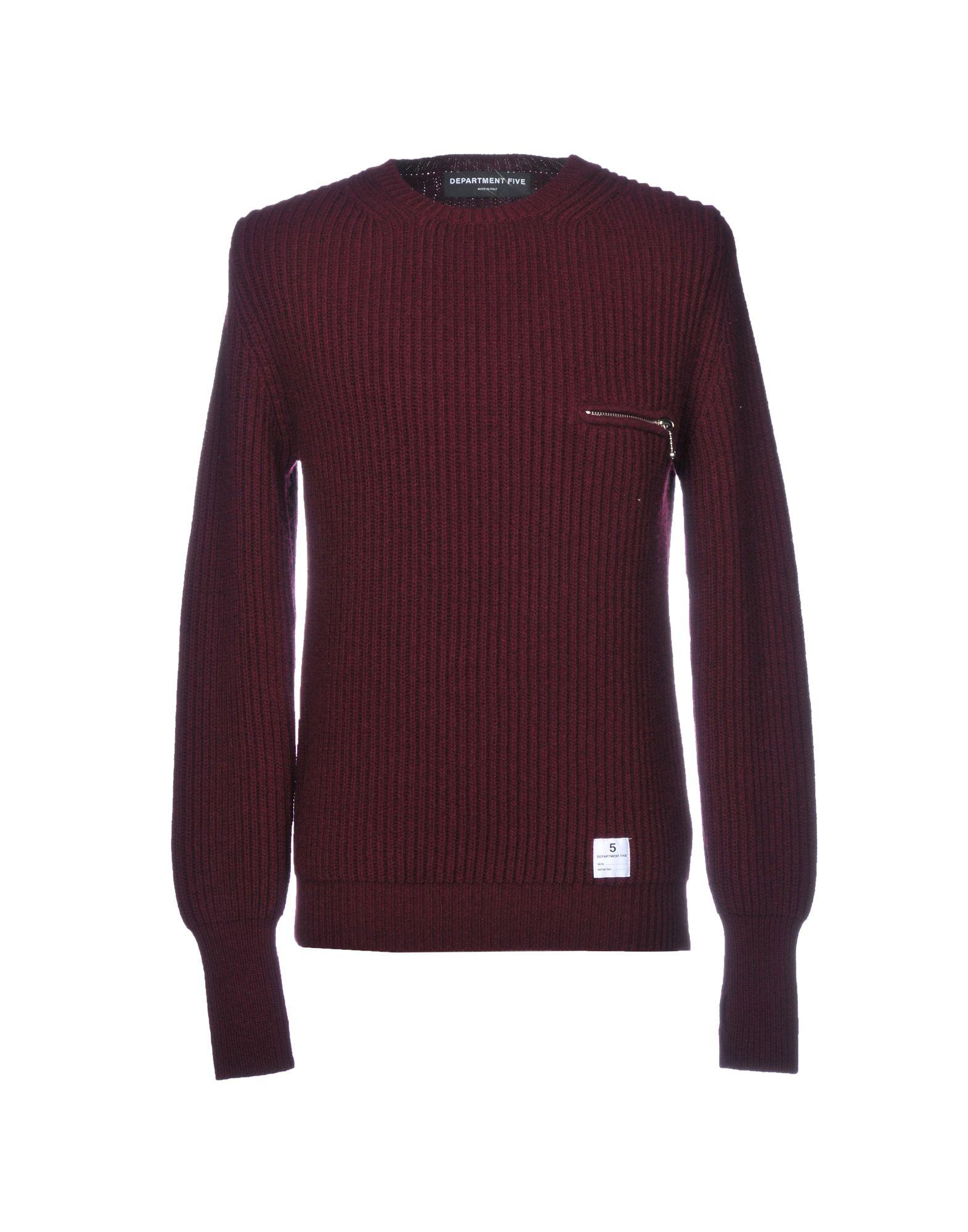 Department 5 Sweater In Maroon | ModeSens