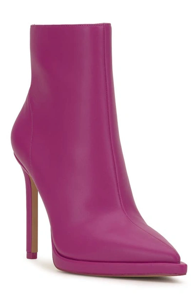 Jessica Simpson Kallins Bootie In Berry Blast Faux Leather | ModeSens