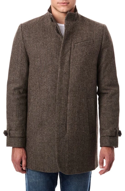 Bernardo Herringbone Wool Blend Jacket In Grey | ModeSens