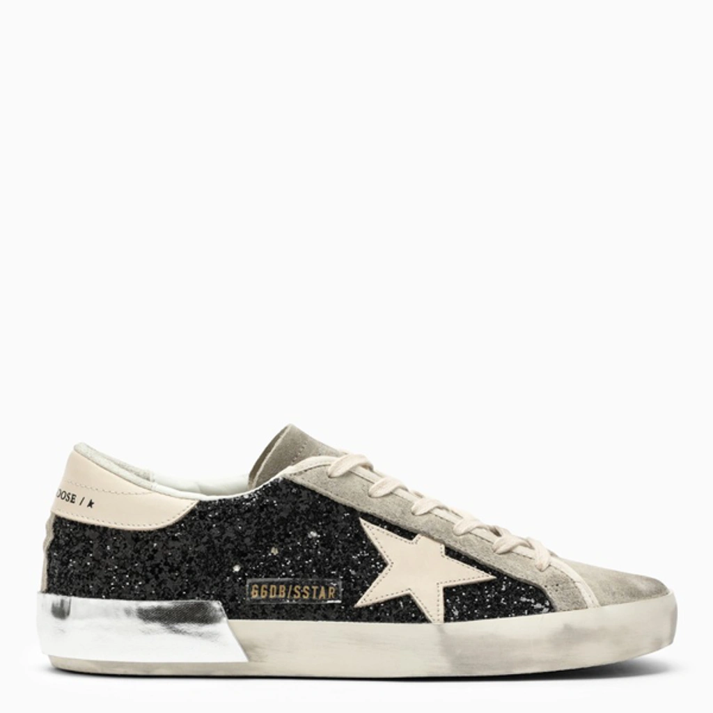 Golden Goose Black Rhinestone Super-star Trainer | ModeSens