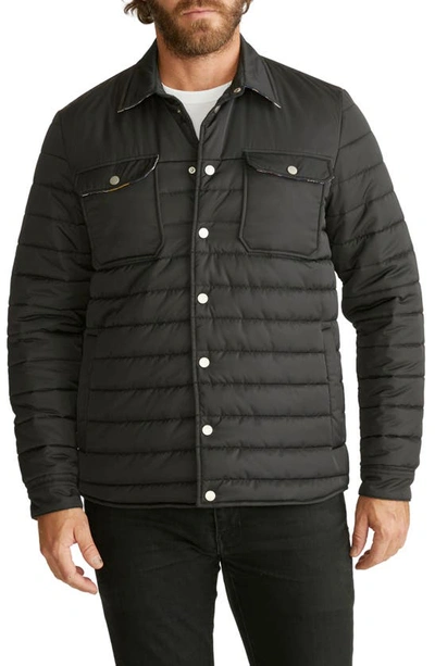 Robert Graham Quilted Shirt Jacket In Black | ModeSens