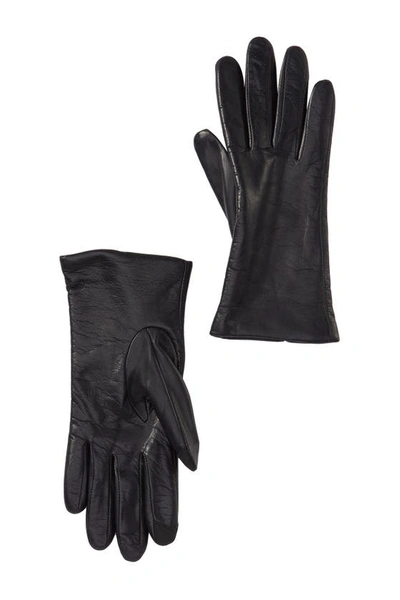 Touchpoint Cashmere Lined Leather Smart Gloves In Deep Sea | ModeSens