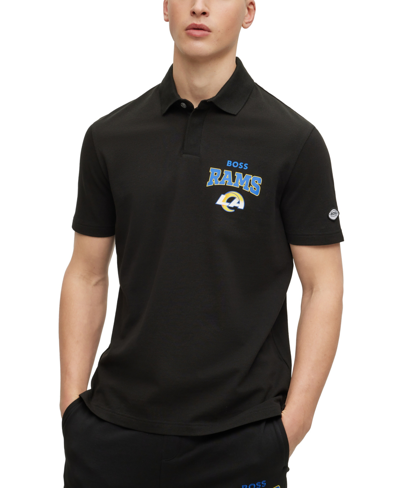 Hugo Boss X Nfl Cotton-piqu Polo Shirt With Collaborative Branding In ...