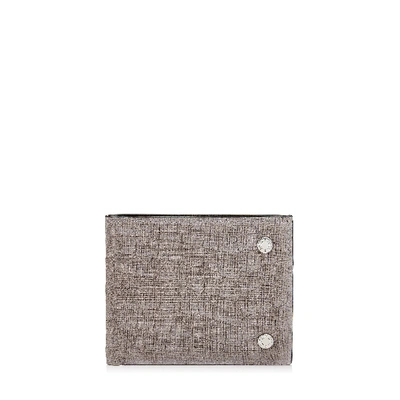 Jimmy Choo Hatton Smoke Crocodile Print Denim Leather Bi-folding Wallet ...