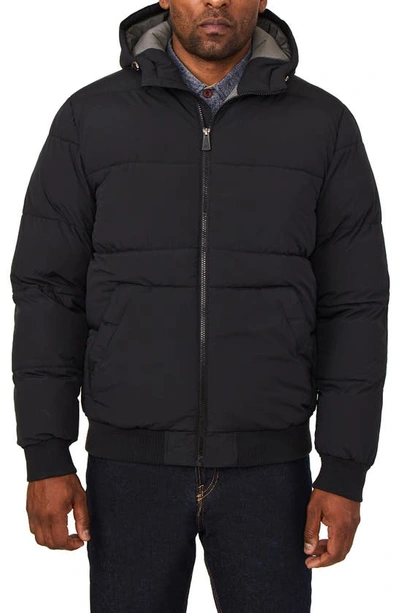 Rainforest Windstorm Water Resistant Hooded Puffer Jacket In Black ...