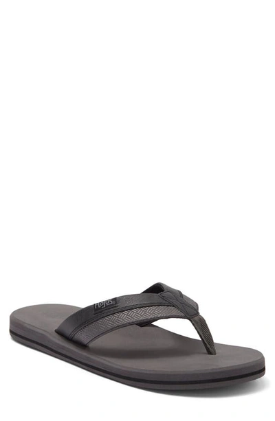 Flojos Ryan Flip Flop Sandal In Gray/ Black | ModeSens