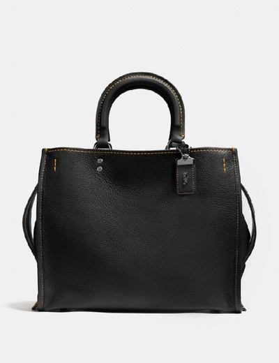 Coach Rogue 36 With Embellished Handle In Glovetanned Pebble Leather In ...