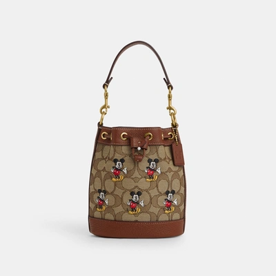 Coach Outlet Disney X Coach Mini Dempsey Bucket Bag In Signature ...