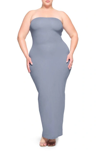 Skims Fits Everybody Strapless Body-con Dress In Slate | ModeSens