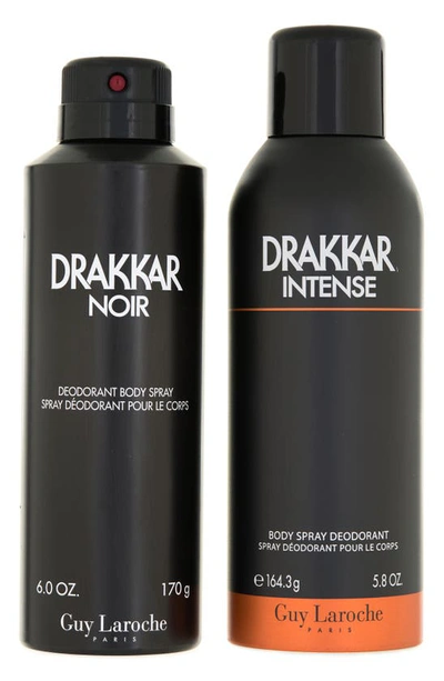Drakkar By Guy Laroche Noir & Intense Duo Body Spray Set In White ...