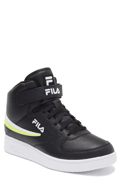 Fila A-high High Top Sneaker In Black/ Sfty/ White | ModeSens