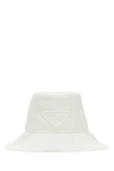 Prada Hats And Headbands In White | ModeSens