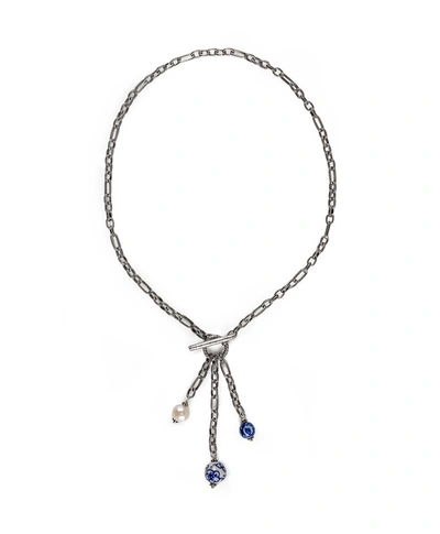 Patricia Nash Toggle Y Necklace In Blue | ModeSens