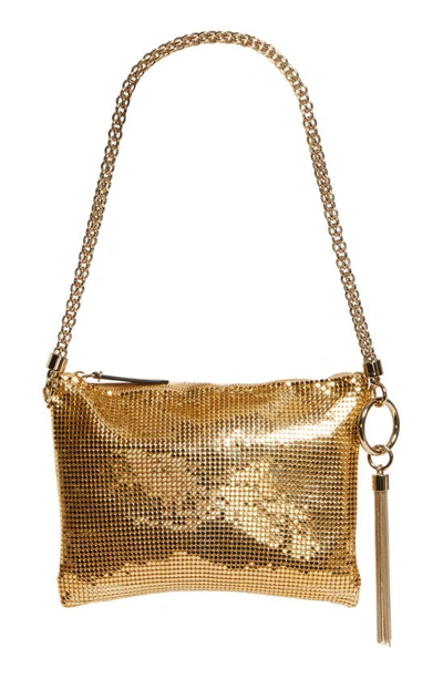 Jimmy Choo Mini Callie Metallic Mesh Clutch In Gold | ModeSens
