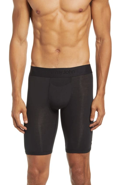 Tommy John Second Skin 8-inch Boxer Briefs In Black | ModeSens